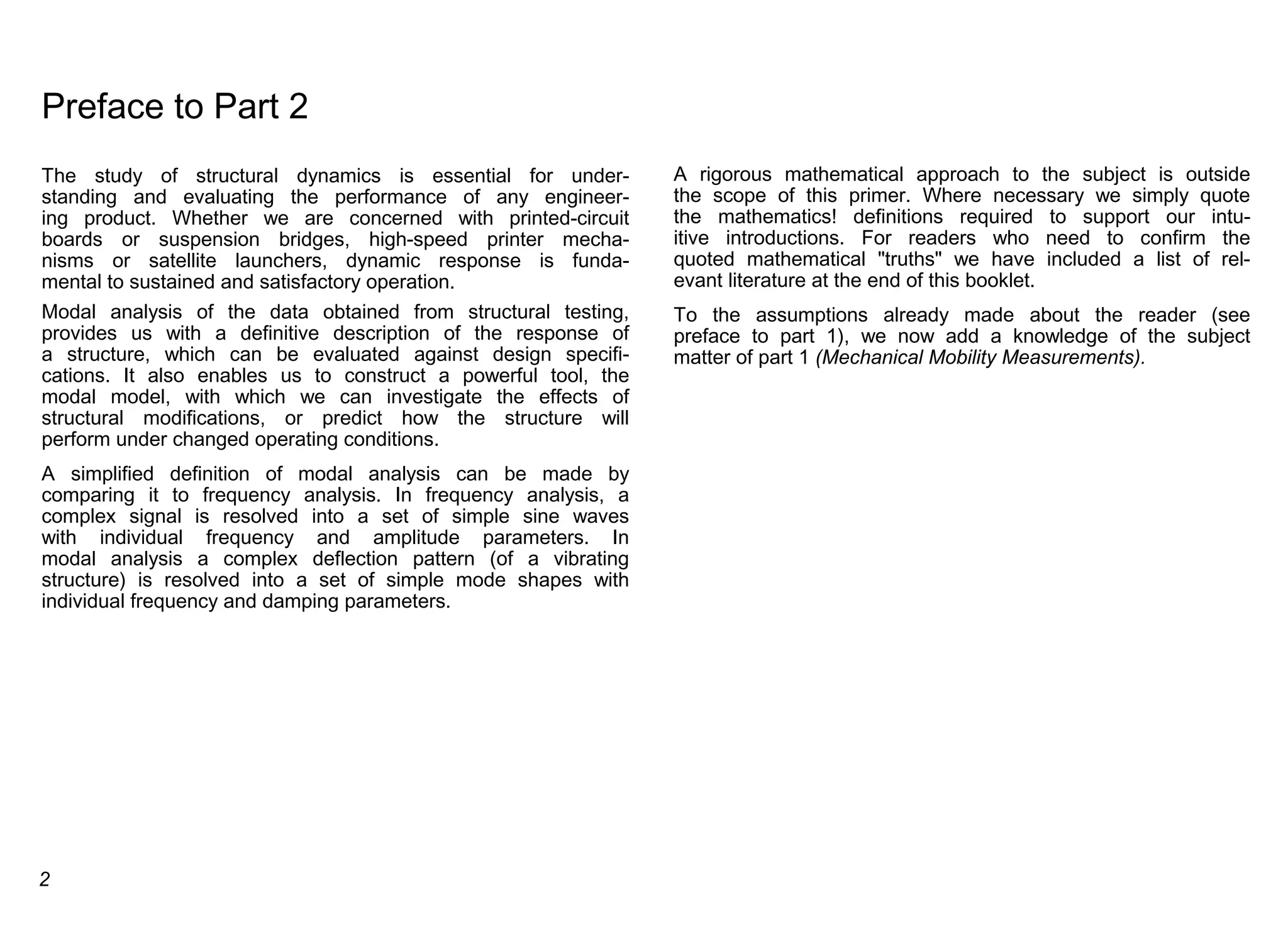Acoustics and vibrations mechanical measurements - structural testing ...