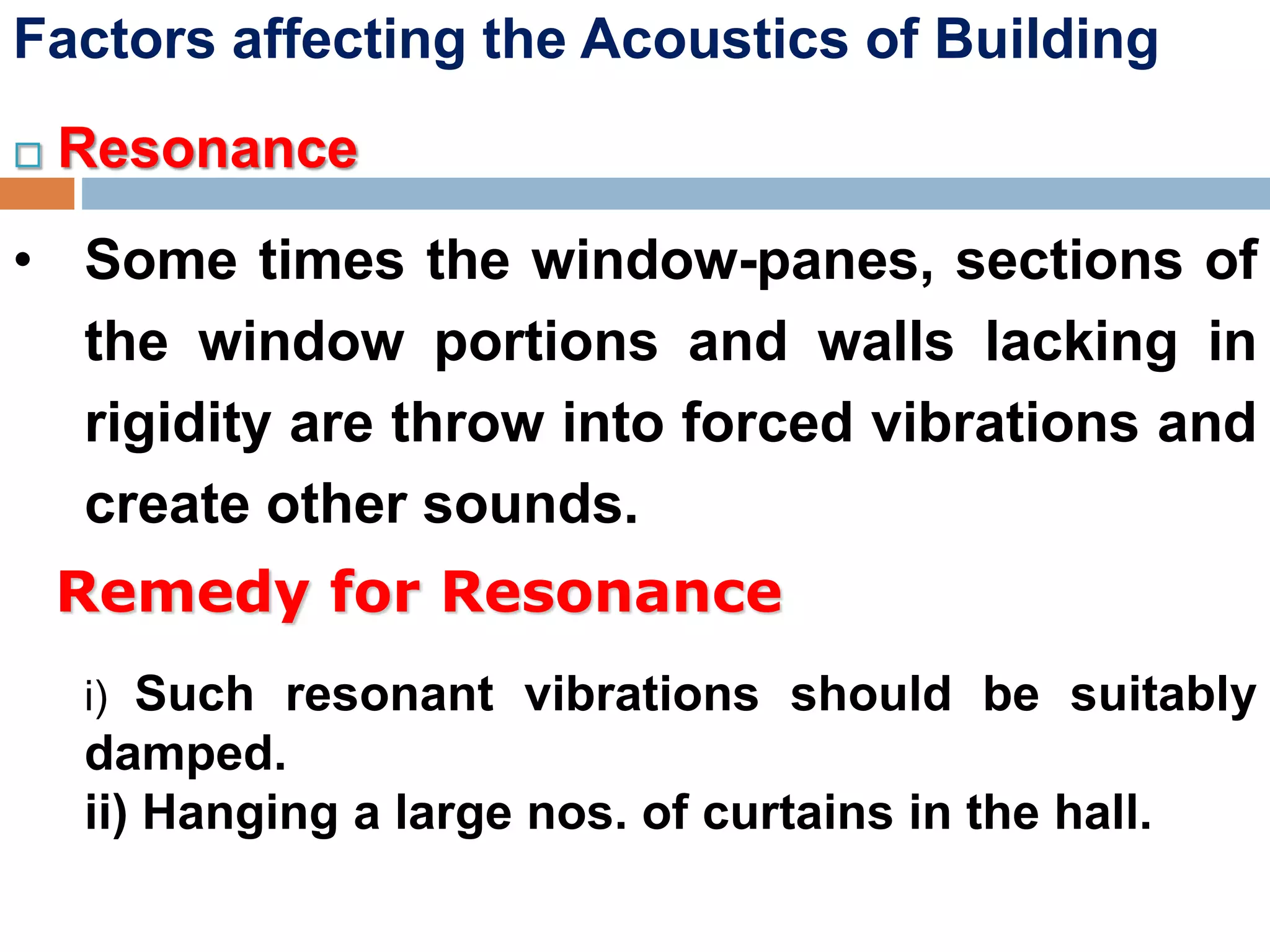 Acoustics buildings | PPTX