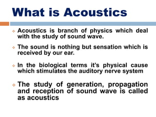 Acoustics buildings | PPTX