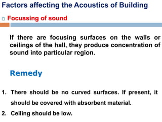 Acoustics buildings | PPTX