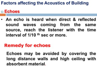 Acoustics buildings | PPTX