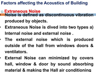 Acoustics buildings | PPTX