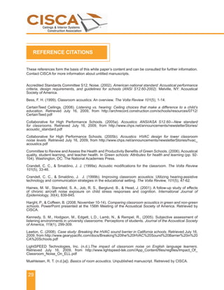 Acoustics in schools cisca | PDF