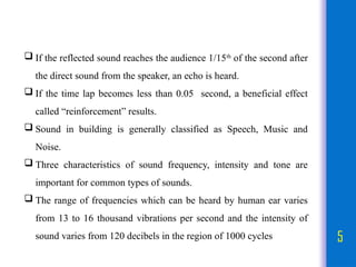Acoustics of a building define and full descriptions.pptx