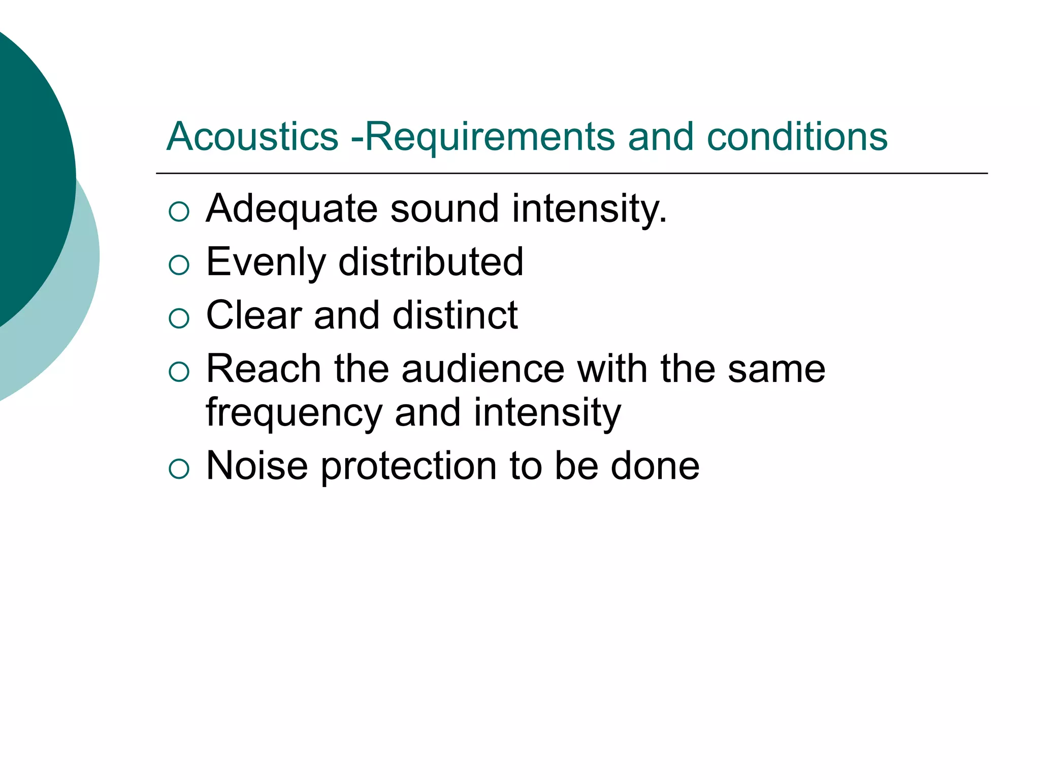 Acoustics of buildings | PPTX