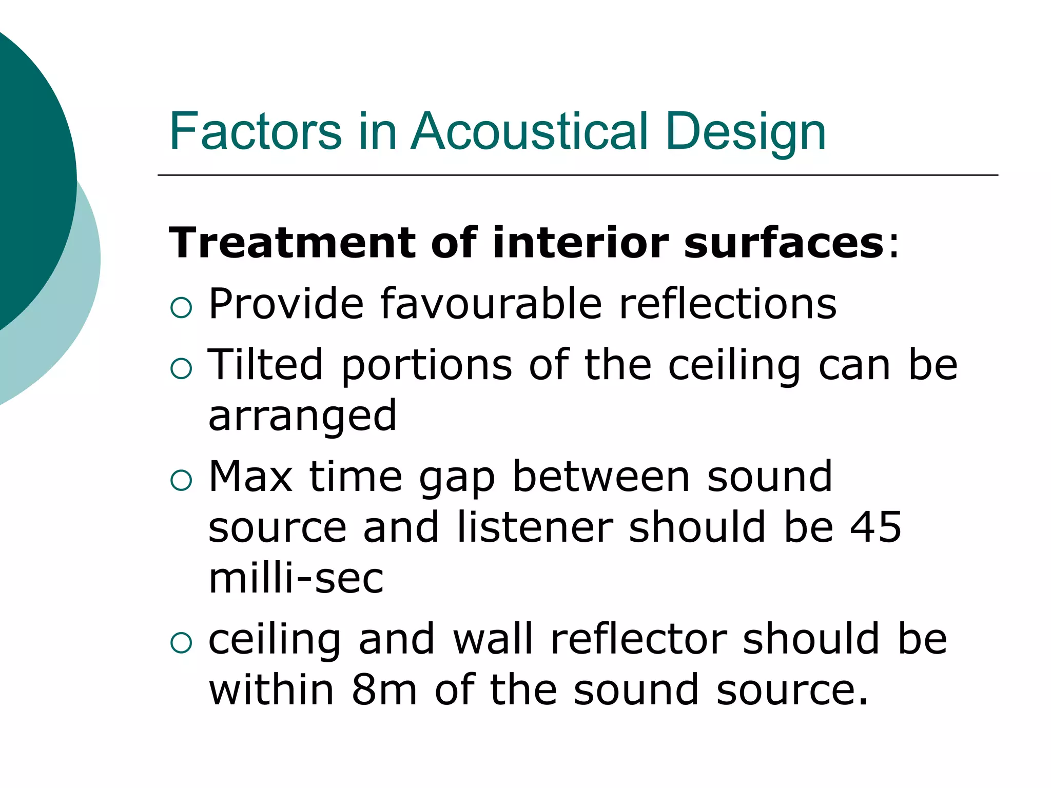 Acoustics of buildings | PPTX