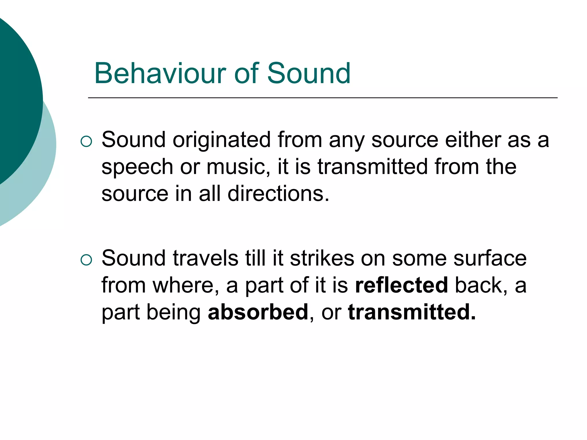 Acoustics of buildings | PPTX