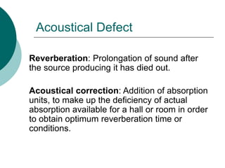 Acoustics of buildings | PPTX