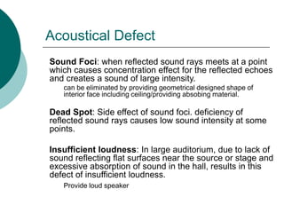 Acoustics of buildings | PPTX
