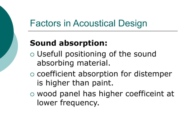Acoustics of buildings | PPTX | Remodeling & Construction | Home & Garden