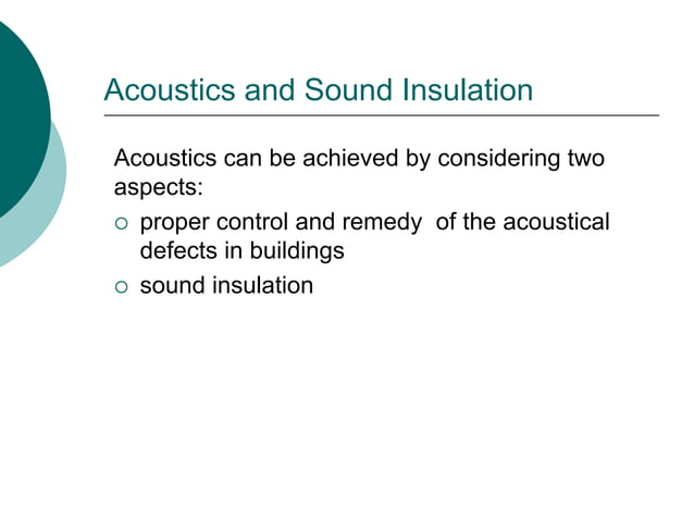 Acoustics of buildings | PPTX | Remodeling & Construction | Home & Garden
