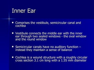Acoustics of the Ear: The Hearing Mechanism | PPT