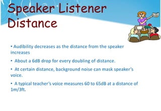 Acoustics and Classroom Sound Issues | PPTX