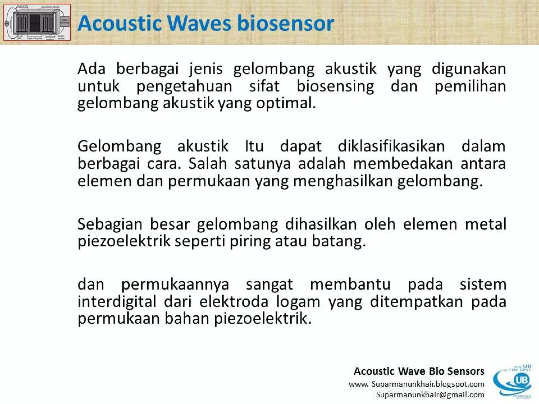 Acoustic wave biosensor | PPT