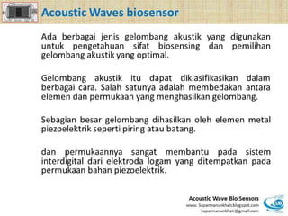 Acoustic wave biosensor | PPT