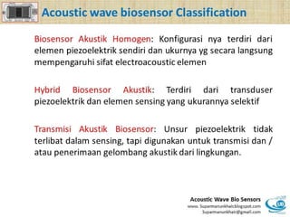 Acoustic wave biosensor | PPT