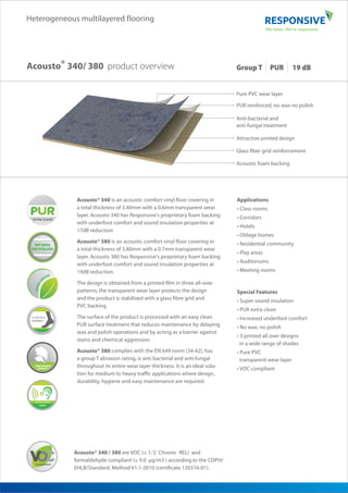Acoustic Vinyl flooring | PDF