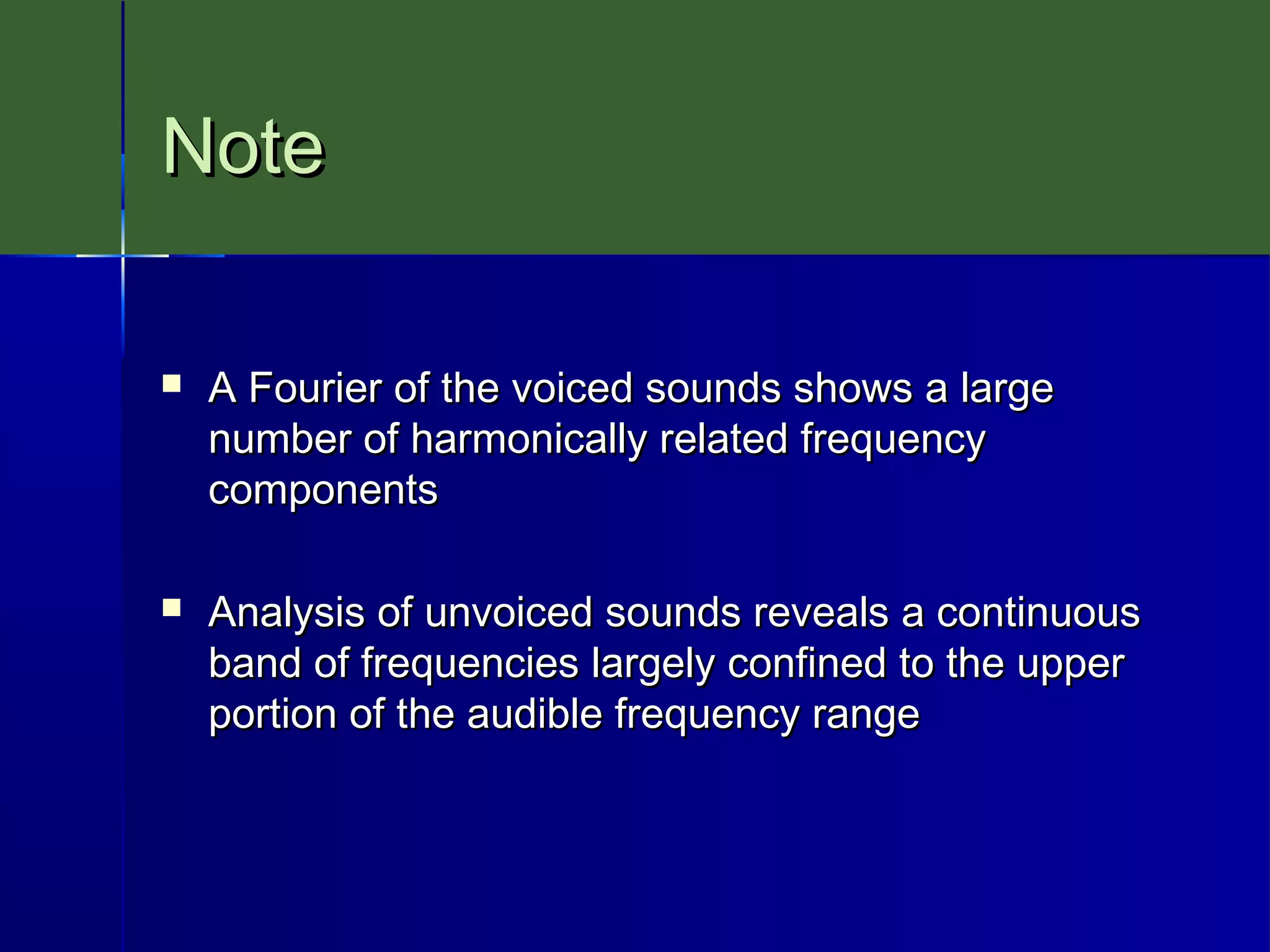 Acoustics of Speech: The Voice Mechanism | PPT