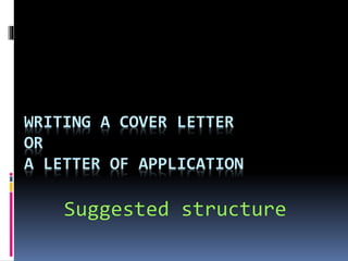 A cover letter | PPT