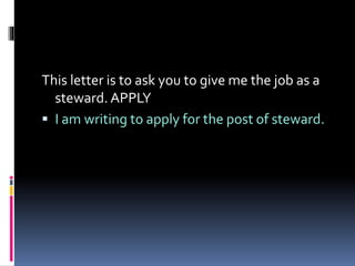 A cover letter | PPT