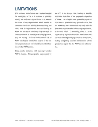 Growth and Dispersion of Accountable Care Organizations | PDF