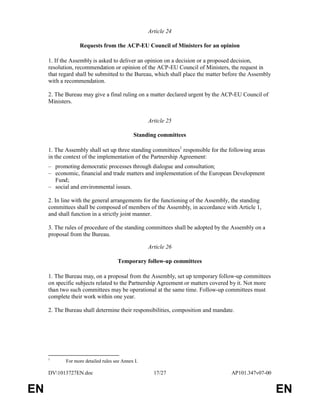 Acp eu joint parliamentary assembly - rules of procedure | PDF