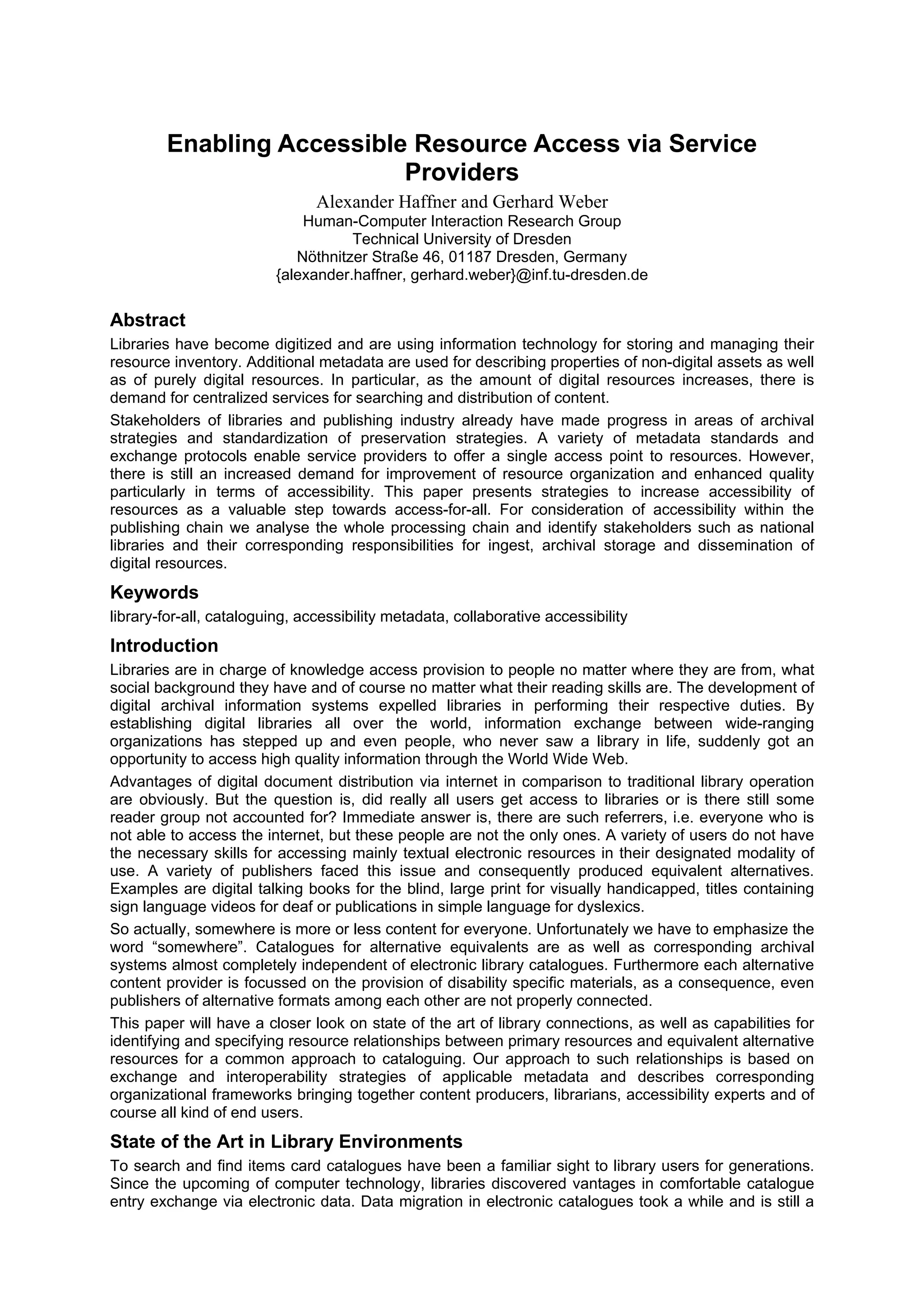 Enabling Accessible Resource Access via Service Providers | PDF