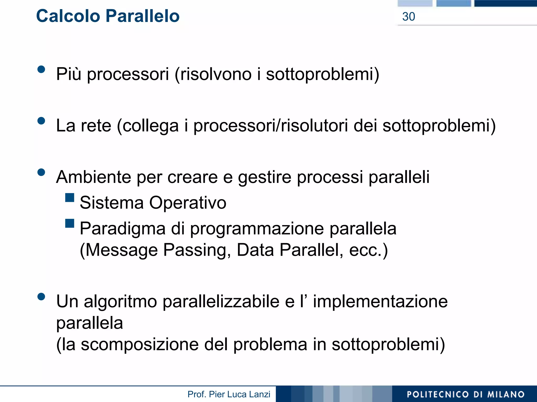 Algoritmi e Calcolo Parallelo 2012/2013 - Calcolo Parallelo | PPTX