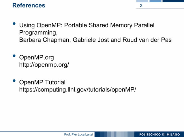 Algoritmi e Calcolo Parallelo 2012/2013 - OpenMP | PPT