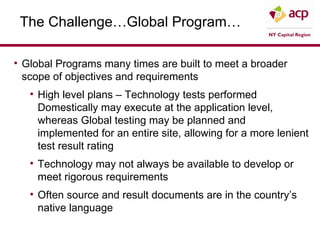 Challenges Of A Global Continuity Program | PPT