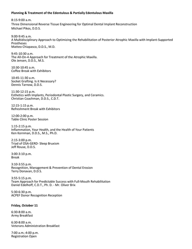 Acp as 2013_schedule_at_a_glance | PDF