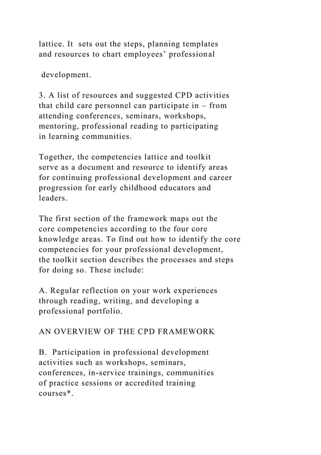 A CPD Framework for Early Childhood EducatorsContinuingP.docx