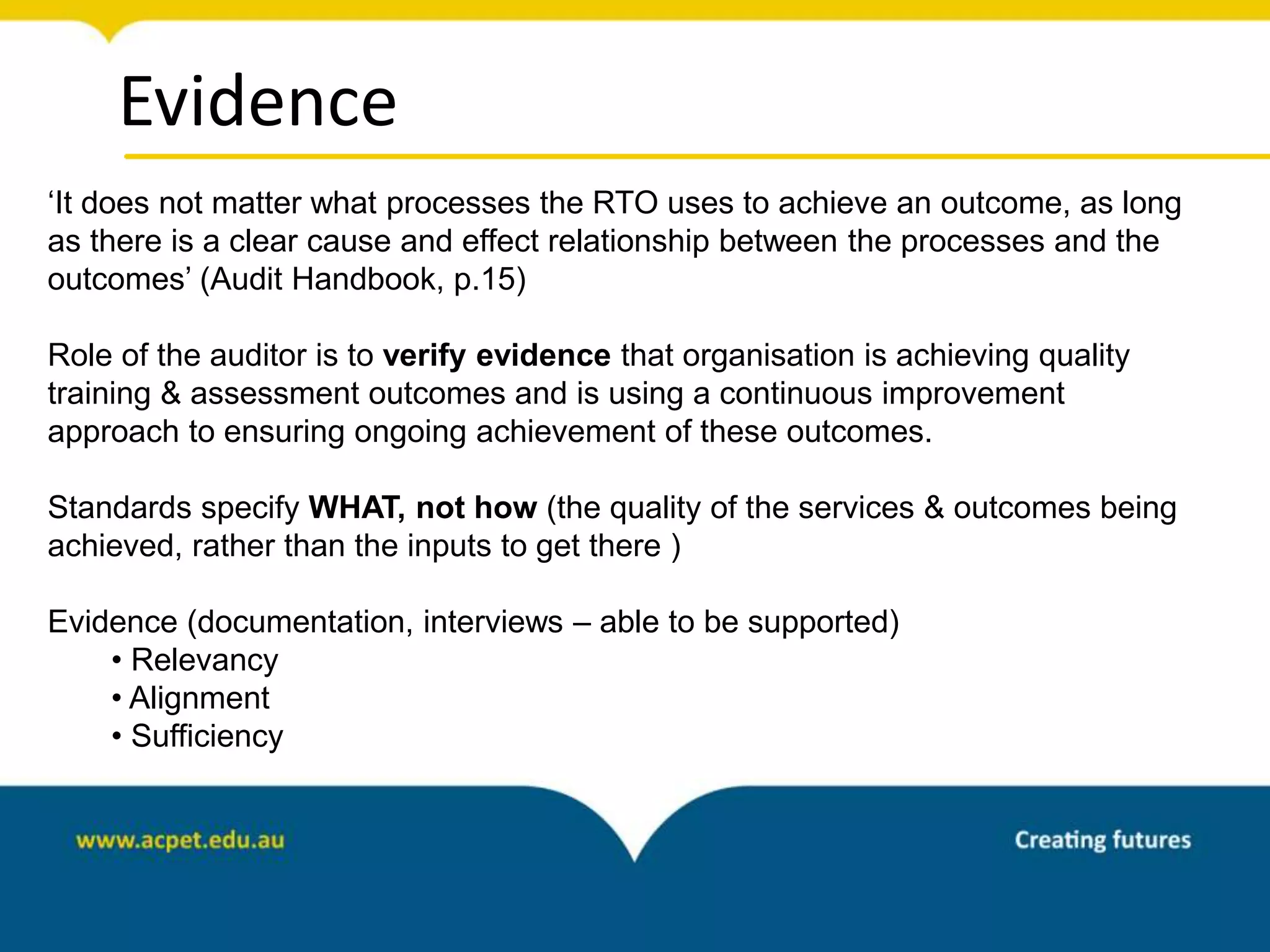 Acpet planning and conducting internal audit | PPTX