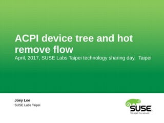 ACPI device tree and hot remove flow | PPT