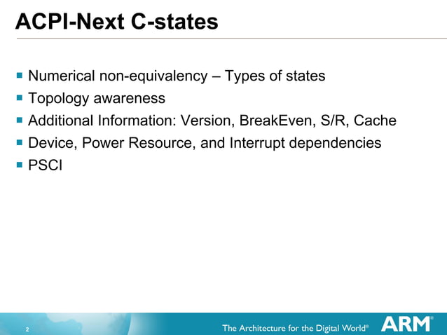 LCU13: ACPI power state mapping | PPT