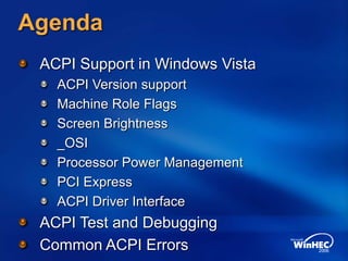 ACPI In Windows Vista | PPT