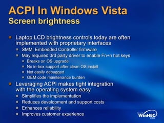 ACPI In Windows Vista | PPT