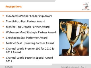 Acpl Brief profile | PPT