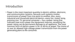 AC alternating current and power analysis | PPTX