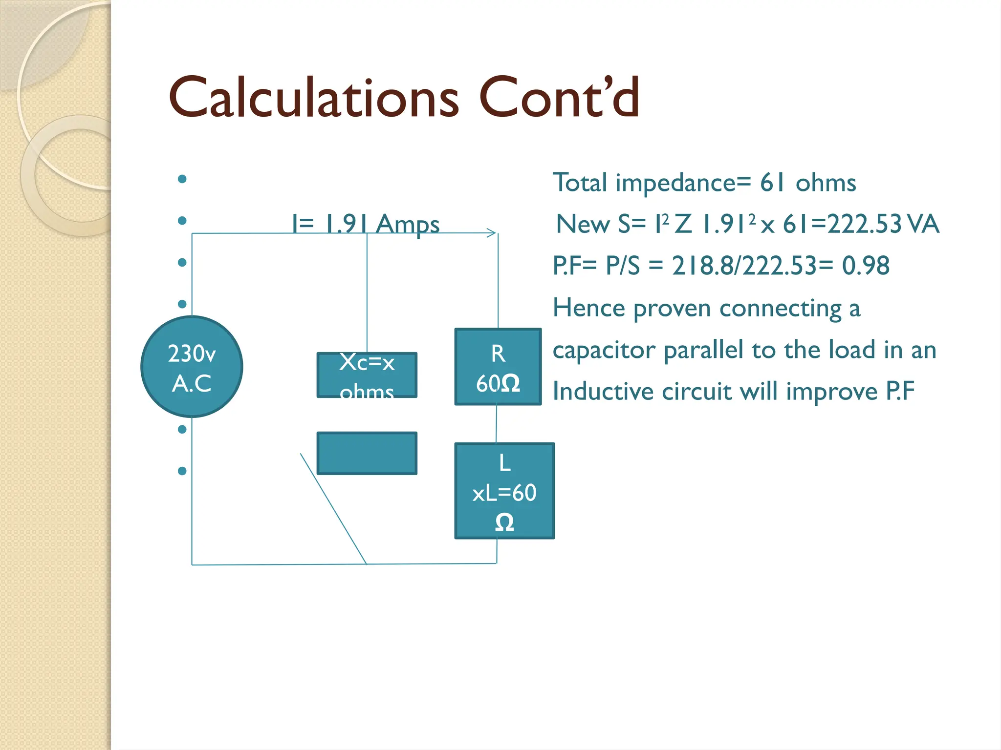 AC Power and Power Factor The types of powers Define power Factor ...