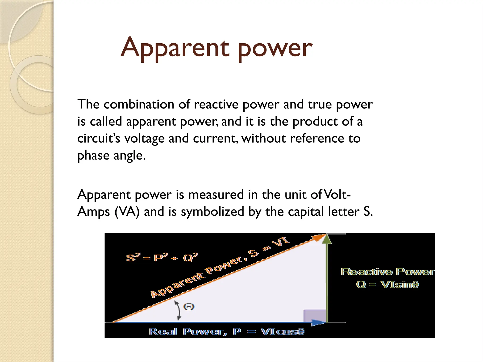 Ac Power And Power Factor The Types Of Powers Define Power Factor Explain The Power Triangle