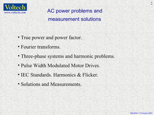 Ac Power Problems And Measurement Sreevidhya@Students | PPT