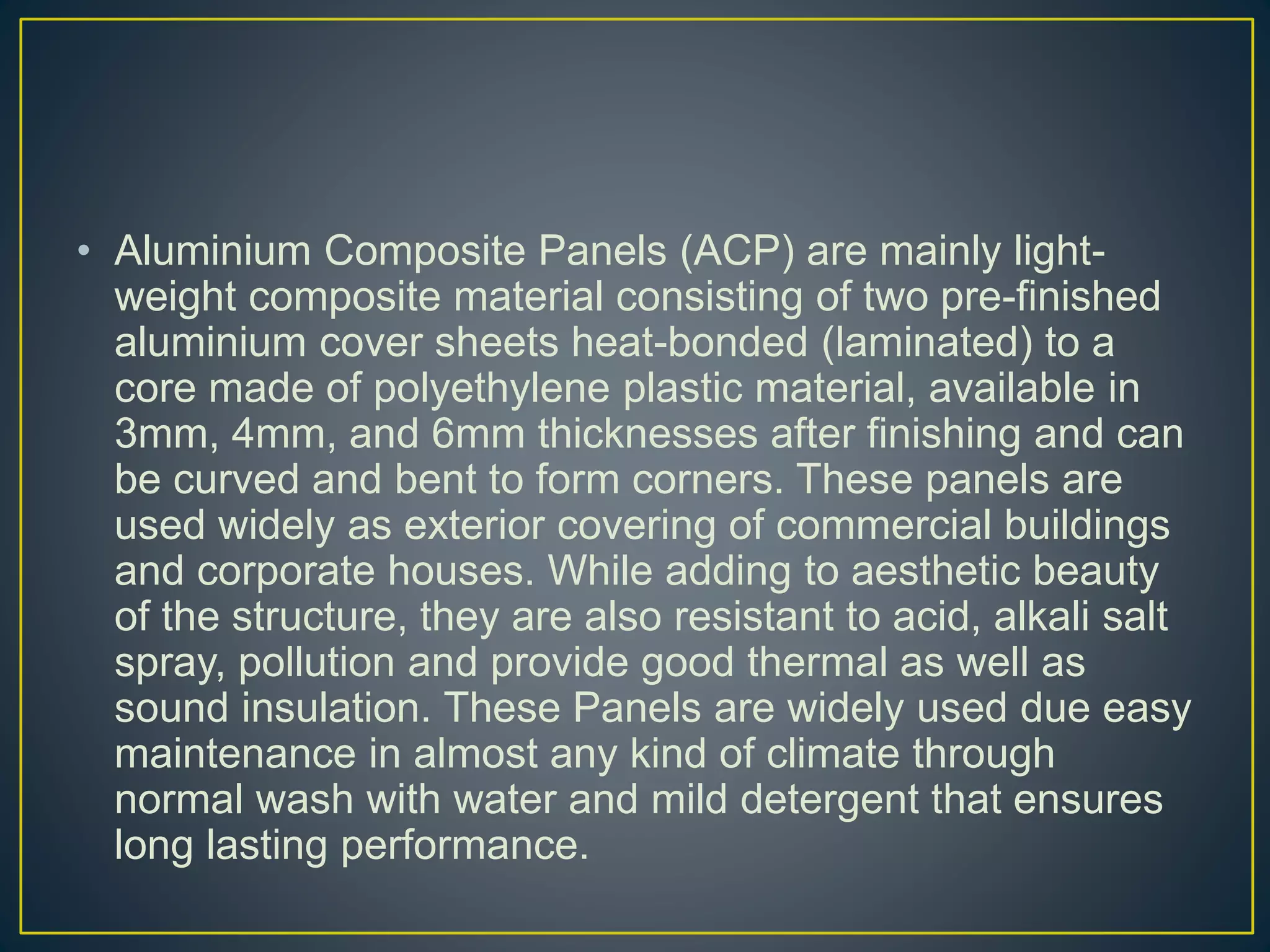 Acp panel | PPTX