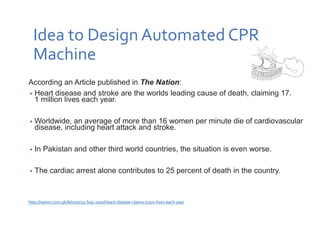 AUTOMATED CARDIOPULMONARY RESUSCITATION (CPR) MACHINE | PPTX