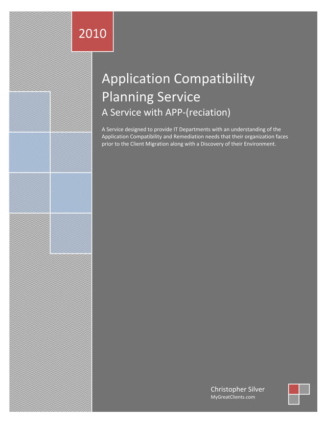 Application Compatibility Planning Service | PDF