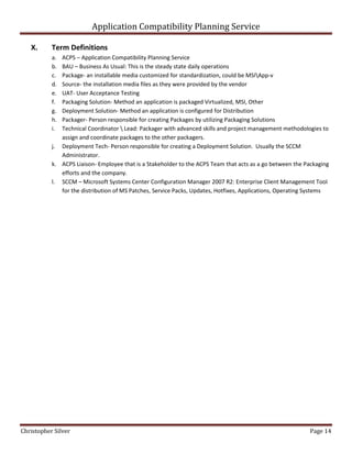 Application Compatibility Planning Service | PDF