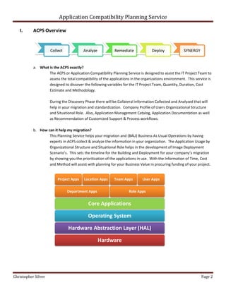Application Compatibility Planning Service | PDF