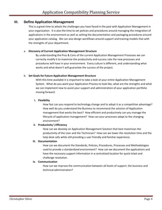 Application Compatibility Planning Service | PDF