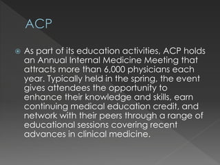 ACP’s Annual Internal Medicine Meeting | PPTX