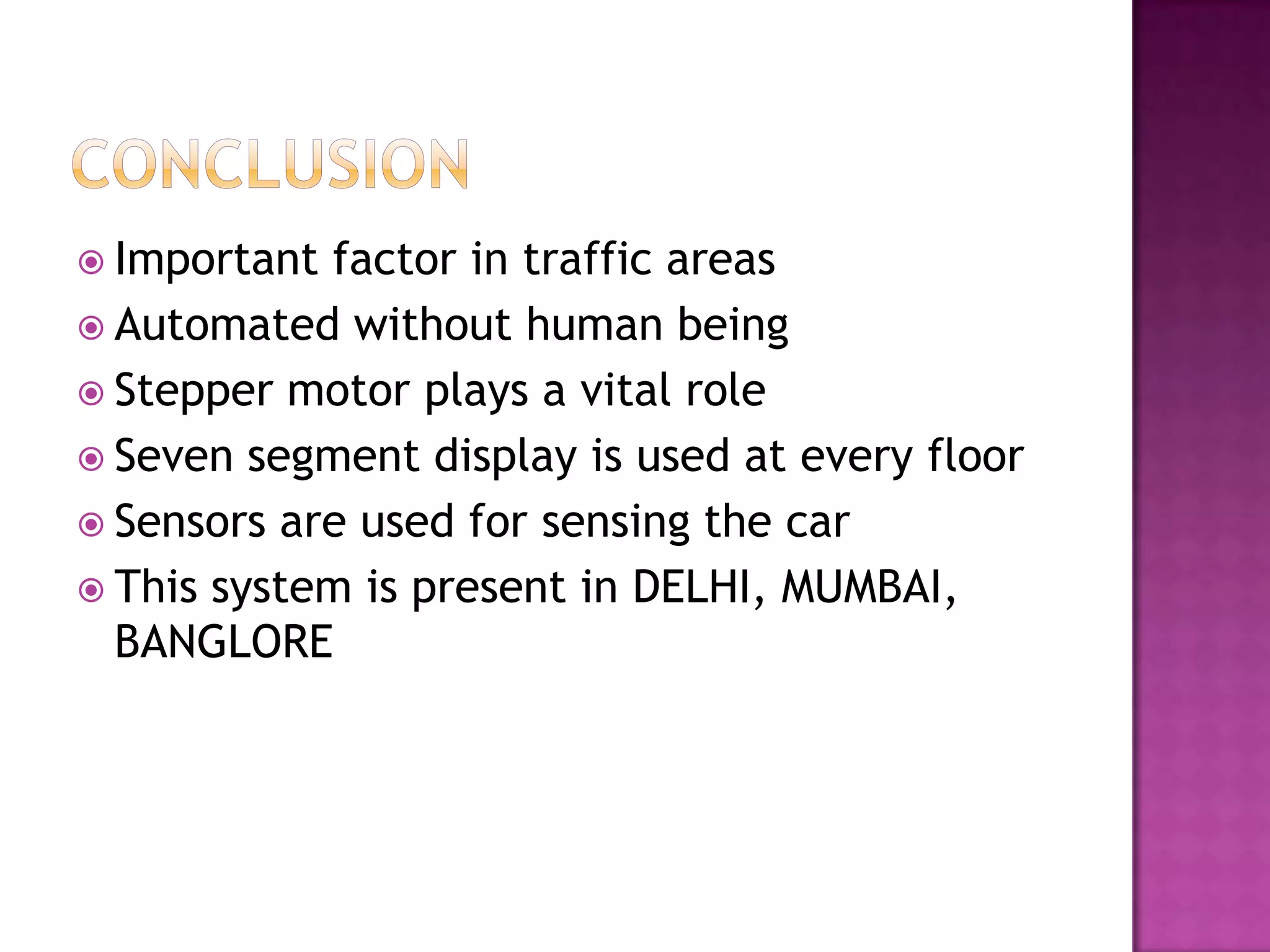 AUTOMATIC CAR PARKING SYSTEM | PPTX